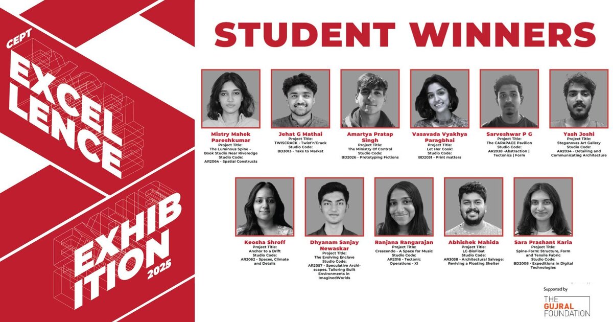 CEPT Excellence Awards 2025: 11 Student Projects Recognized - CEPT ...