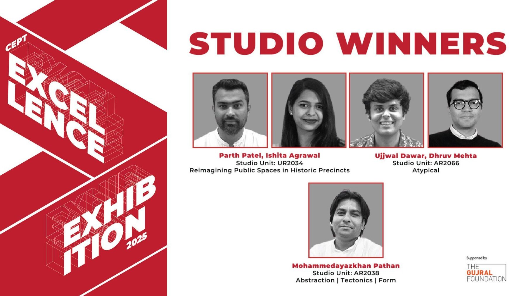 CEPT Excellence Awards 2025: 3 Studio Units Recognized - CEPT University